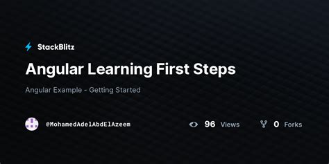 Angular Learning First Steps Stackblitz