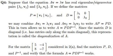 Solved Suppose That The Equation Av Lambda V Has Real Chegg Com