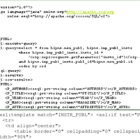 hipns transformation steps xsp and xsl code examples download