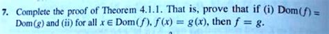 solved 7 complete the proof of theorem 4 1 1 that is prove that if