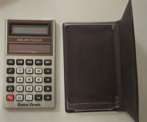 Radio Shack Ec 402 Solar Power Calculator With Cover And Owners Manual