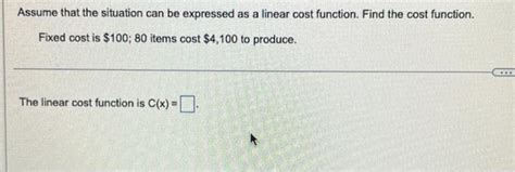 Solved Assume That The Situation Can Be Expressed As A Chegg