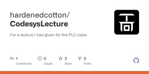 Codesyslecture Examplecounter Project At Main Hardenedcotton Codesyslecture Github