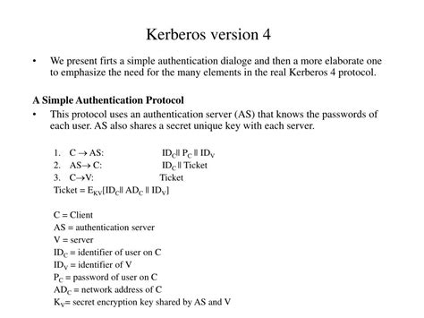 Ppt Kerberos Versions 4 And 5 X 509 Authentication Service Powerpoint Presentation Id 4714066