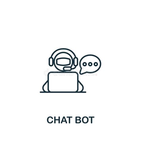 Chat Line Icon Monochrome Simple Chat Outlineicon For Templates Web Design And Infographics