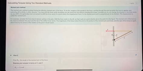 solved calculating torques using two standard methods part 1