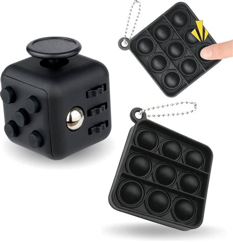 Yeefunjoy Pack Of 2 Fidget Toy Anti Stess Cube Fidget Popper Fidget Popit Cube Fidget Set Toy