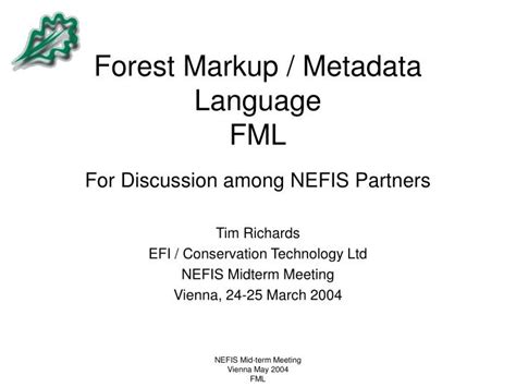 Ppt Forest Markup Metadata Language Fml Powerpoint Presentation