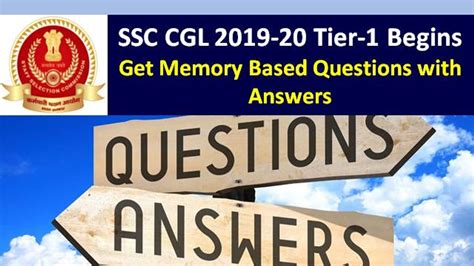 Ssc Cgl 2019 2020 Exam Get Memory Based Questions With Answers Of General Awareness Current