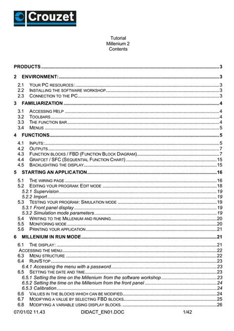 Manual De Programacion Plc Crouzet Millenium Pdf