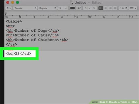 How To Create A Table In Html With Pictures Wikihow