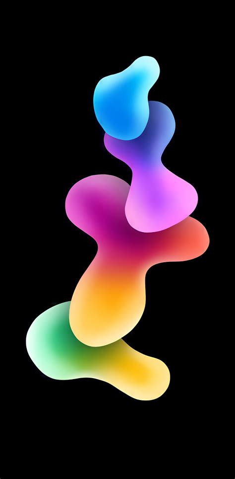 Abstract Colour Blobs 1440x2930 R Amoledbackgrounds