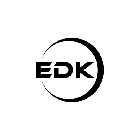 Edk Letter Logo Design In Illustration Vector Logo Calligraphy