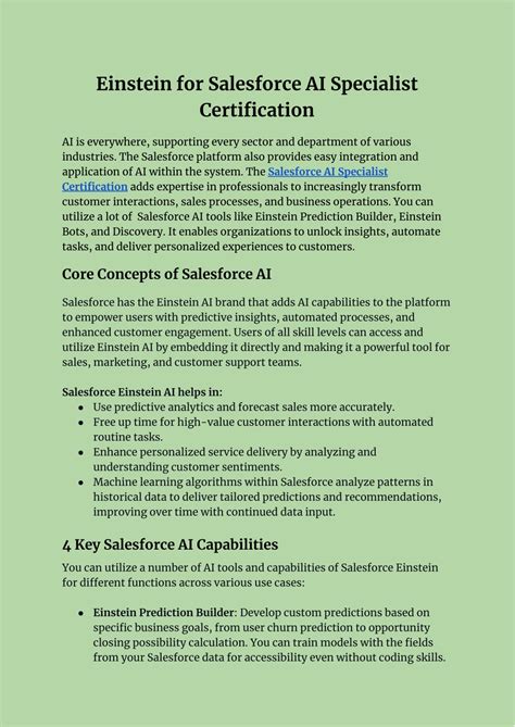 Ppt Einstein For Salesforce Ai Specialist Certification Powerpoint Presentation Id 13788624