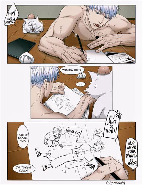 Gojou Satoru And Akutami Gege Jujutsu Kaisen Drawn By Yuana Danbooru