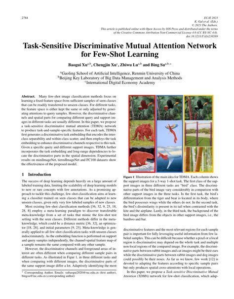 Pdf Task Sensitive Discriminative Mutual Attention Network For Few