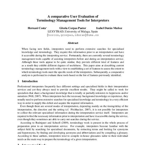 A Comparative User Evaluation Of Terminology Management Tools For Interpreters Acl Anthology