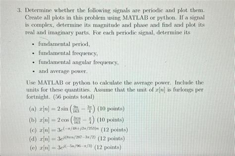 Solved 3 Determine Whether The Following Signals Are Chegg