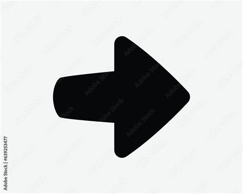 Right Arrow Icon East Side Turn Turning Point Pointer Path Direction