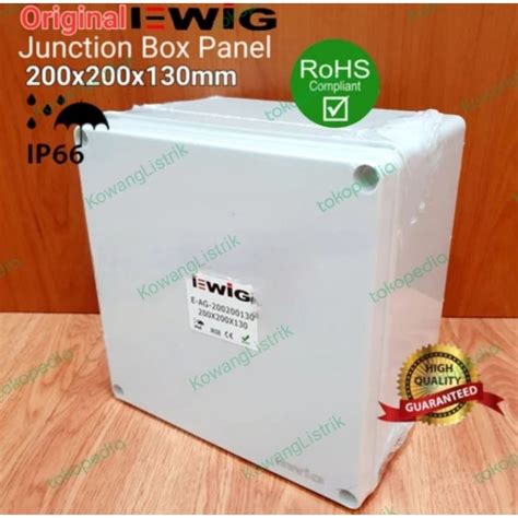 Jual Junction Box 200x200x130 Box Panel Plastik Abs Ewig Polos Ip66 Baseplate Shopee Indonesia