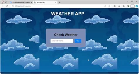 Anushka Nandan On Linkedin Prodigyinfotech Webdev Weatherapp