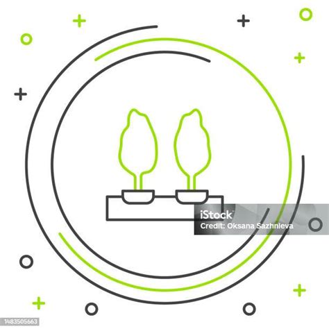 흰색 배경에서 격리된 선 트리 아이콘입니다 포리스트 기호입니다 다채로운 개요 개념 벡터 0명에 대한 스톡 벡터 아트 및 기타