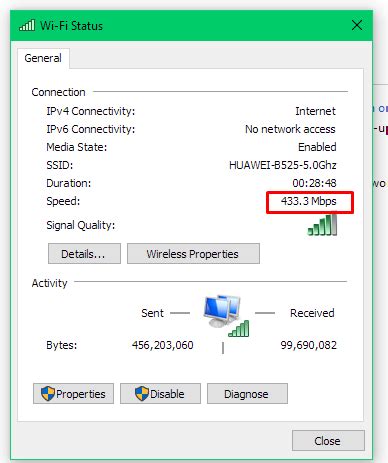 Wireless Networking Local WiFi Network Very Slow Even Though The WiFi Link Speed Is 433 Mbps