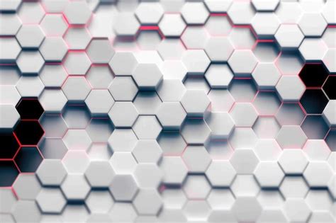 Abstract Background Hexagon Pattern With Glowing Lights Generative Ai Premium Ai Generated Image