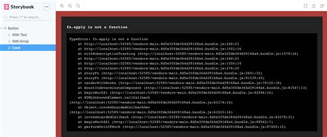 React Browser Error Fn Apply Is Not A Function Issue 8835