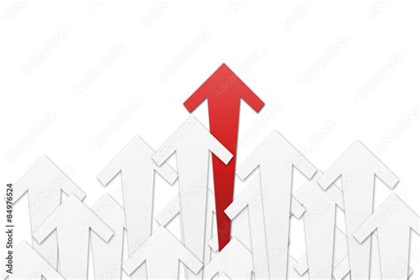 경쟁에서 이기는 빨간 화살표 Stock Illustration Adobe Stock