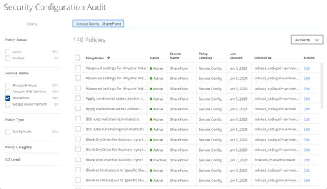 Security Configuration Audit Page For Saas Skyhigh Security