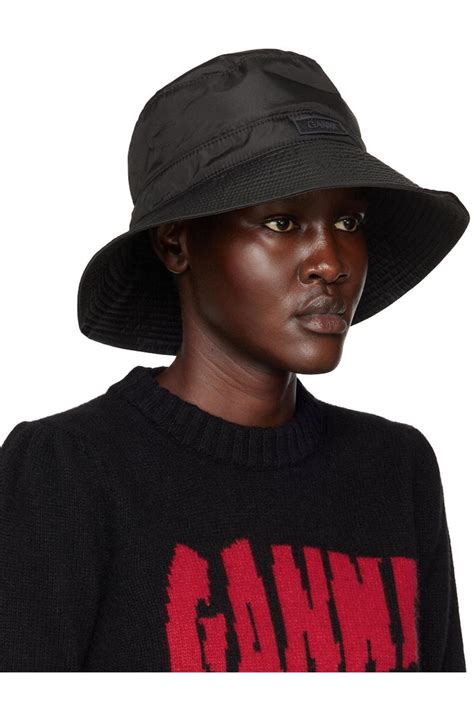 Ganni Black Tech Bucket Hat Garmentory Ganni Black Tech Bucket Hat Garmentory