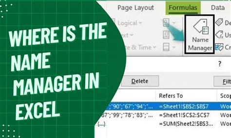 Where Is The Name Manager In Excel A Quick Guide Earn And Excel