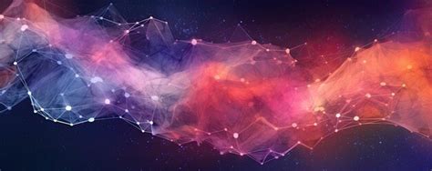 Premium Ai Image Abstract Background With A Network Of Interconnected Nodes And Vibrant