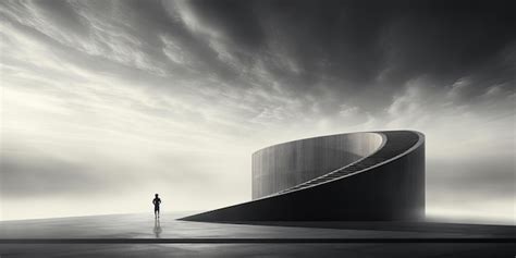 Premium Ai Image Cinematic Minimalist Ocean To Sky Design Negative