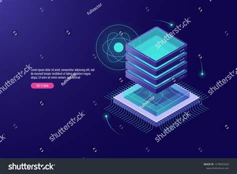 Server Room Isometric Cloud Storage Data Stock Vector Royalty Free 1278959329 Shutterstock