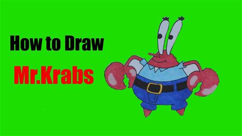 How To Draw Mr Krabs Spongebob Squarepants Youtube