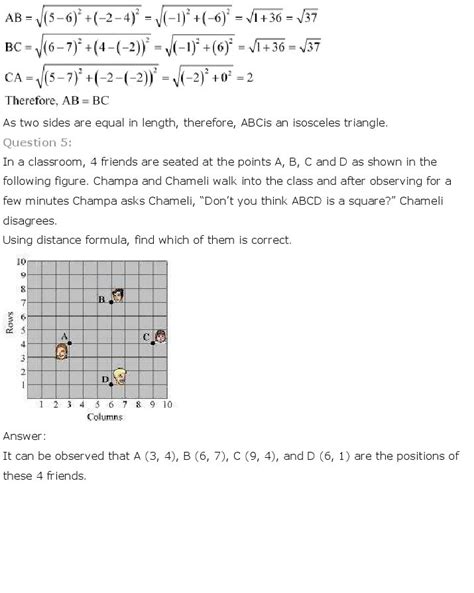 Coordinate Geometry Class 10 Mathematics Ncert Solutions