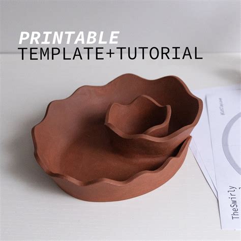 Swirly Bowl Pottery Template Slab Building Tutorial ~ Ceramics Tools