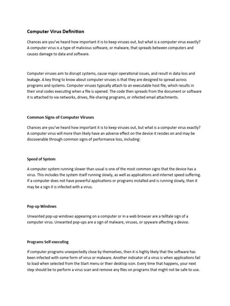 Computer Viruses Types Of Viruses Use Of Antivirus Wps Office Pdf Computer Virus Malware