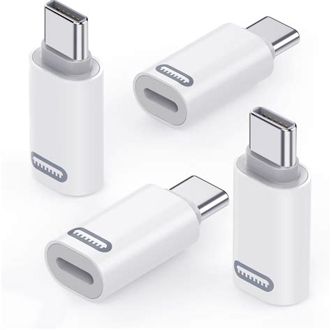Moko Lightning Female To Usb C Male Adapter 4 Pack Lightning Usb C