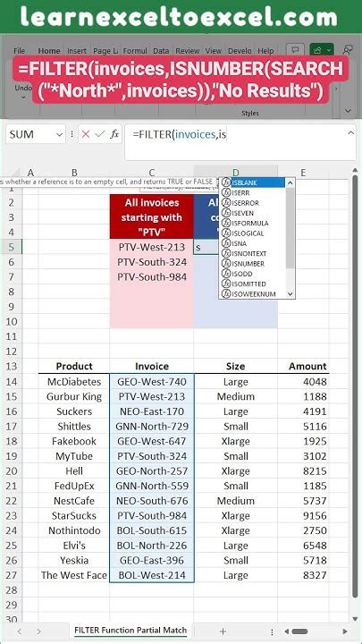 Excel Pro Trick Use Excel Filter Function With Wildcard Partial Match Text Contains In Excel