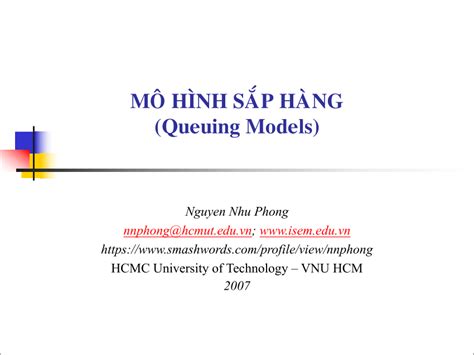 pdf queuing models