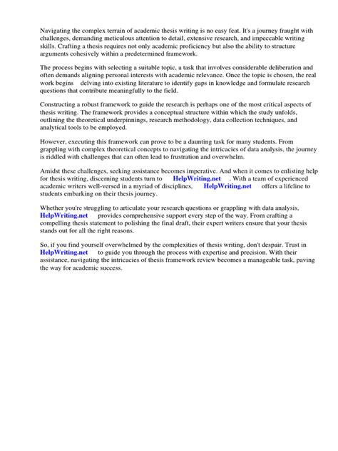 Thesis Framework Review Pdf Theory Thesis
