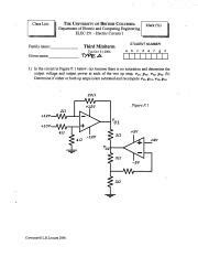 Copy Of 251MT03 Pdf Class List THE UNIVERSITY OF BRITISH COLUMBIA Department Of Electric And