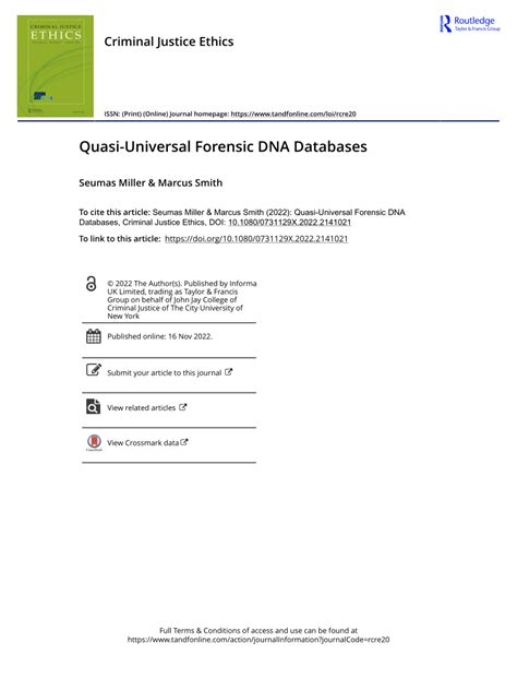 pdf quasi universal forensic dna databases