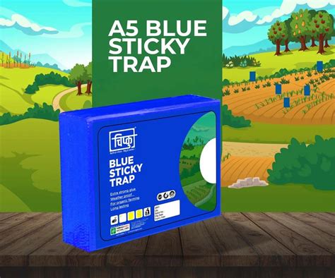 Chipku Blue Sticky Trap Size A5 150mm X200 Mm Pack Of 25 Without Wire