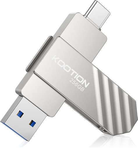 Kootion 256gb Usb 3 2 Flash Drive Metal Type C Usb Solid State Drive Up To 450mb S