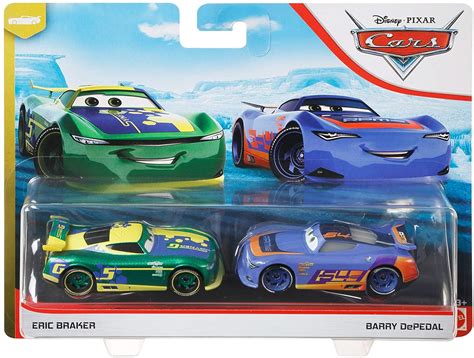 Disney And Pixar Cars Eric Braker And Barry Depedal 2 Pack Toy Racers