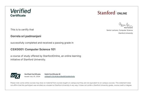 Sri Padmanjani Gorrela On Linkedin Computerscience Edx Techjourney